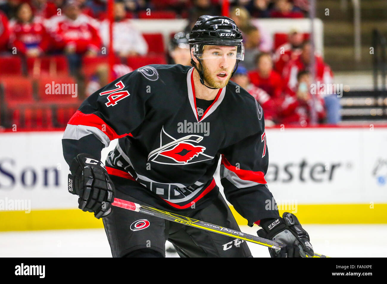 Carolina Hurricanes defenseman Jaccob Slavin (74) during the NHL game ...