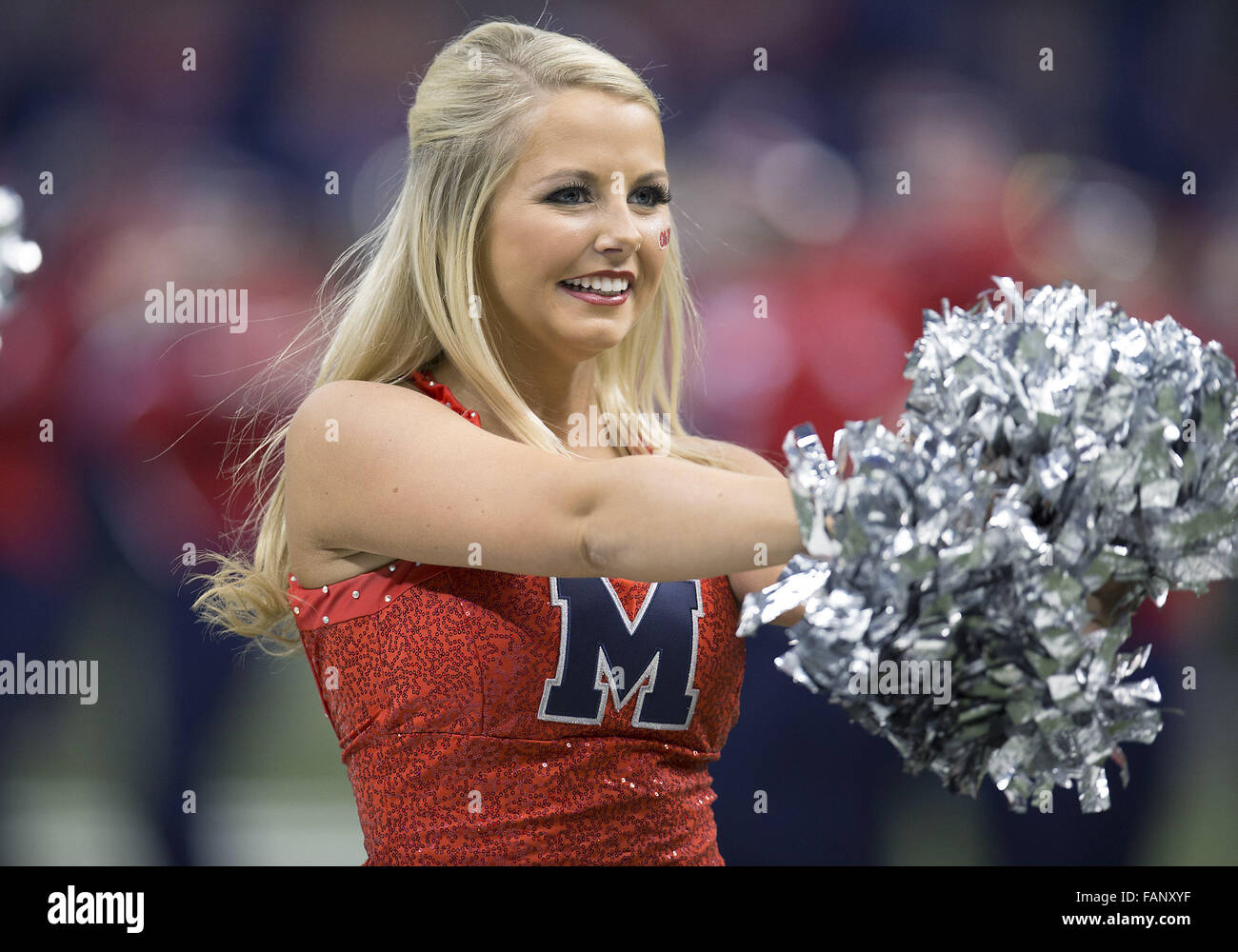 New Orleans, Louisiana, USA. 01st Jan, 2016. Ole Miss dance team member ...