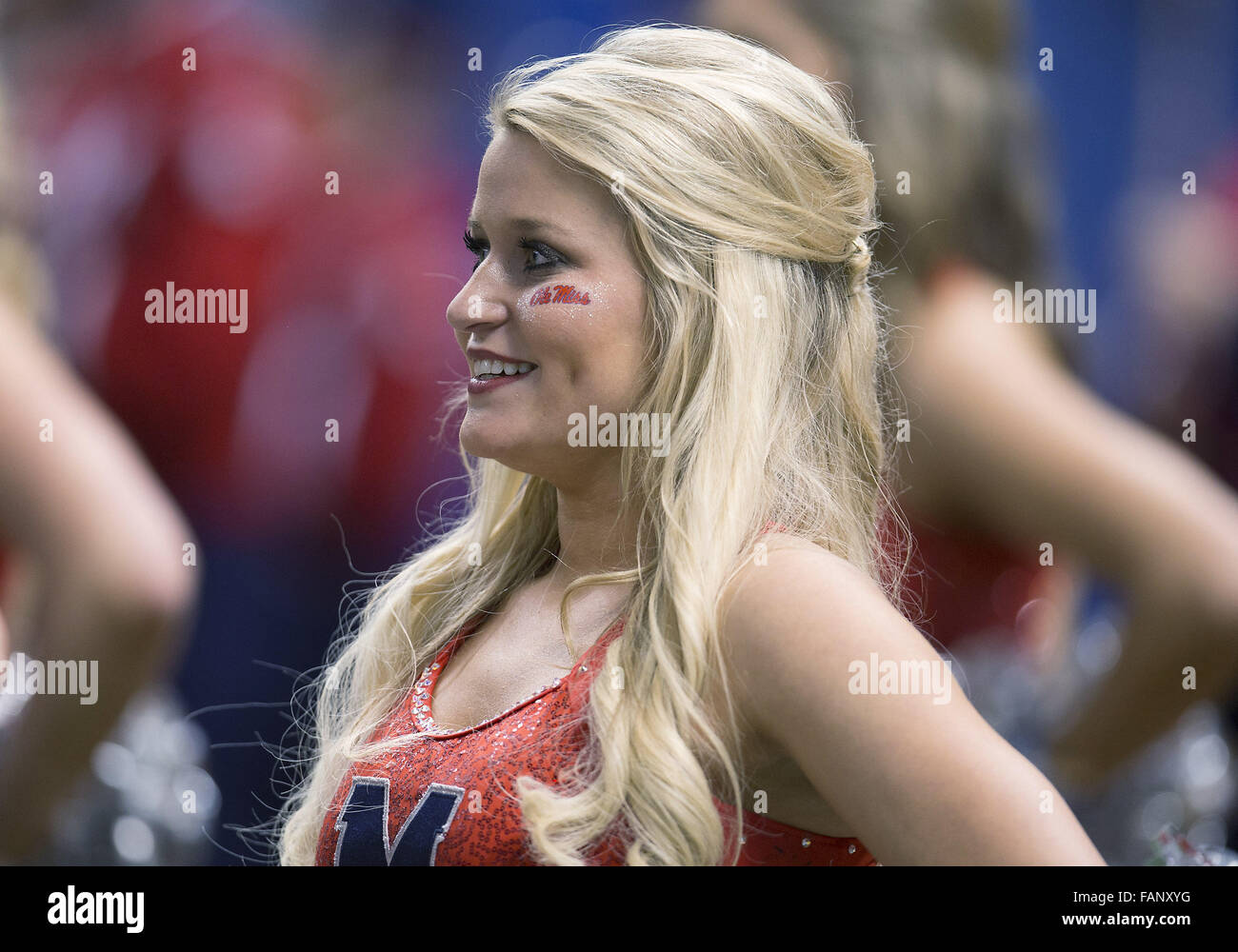 New Orleans, Louisiana, USA. 01st Jan, 2016. Ole Miss dance team member ...