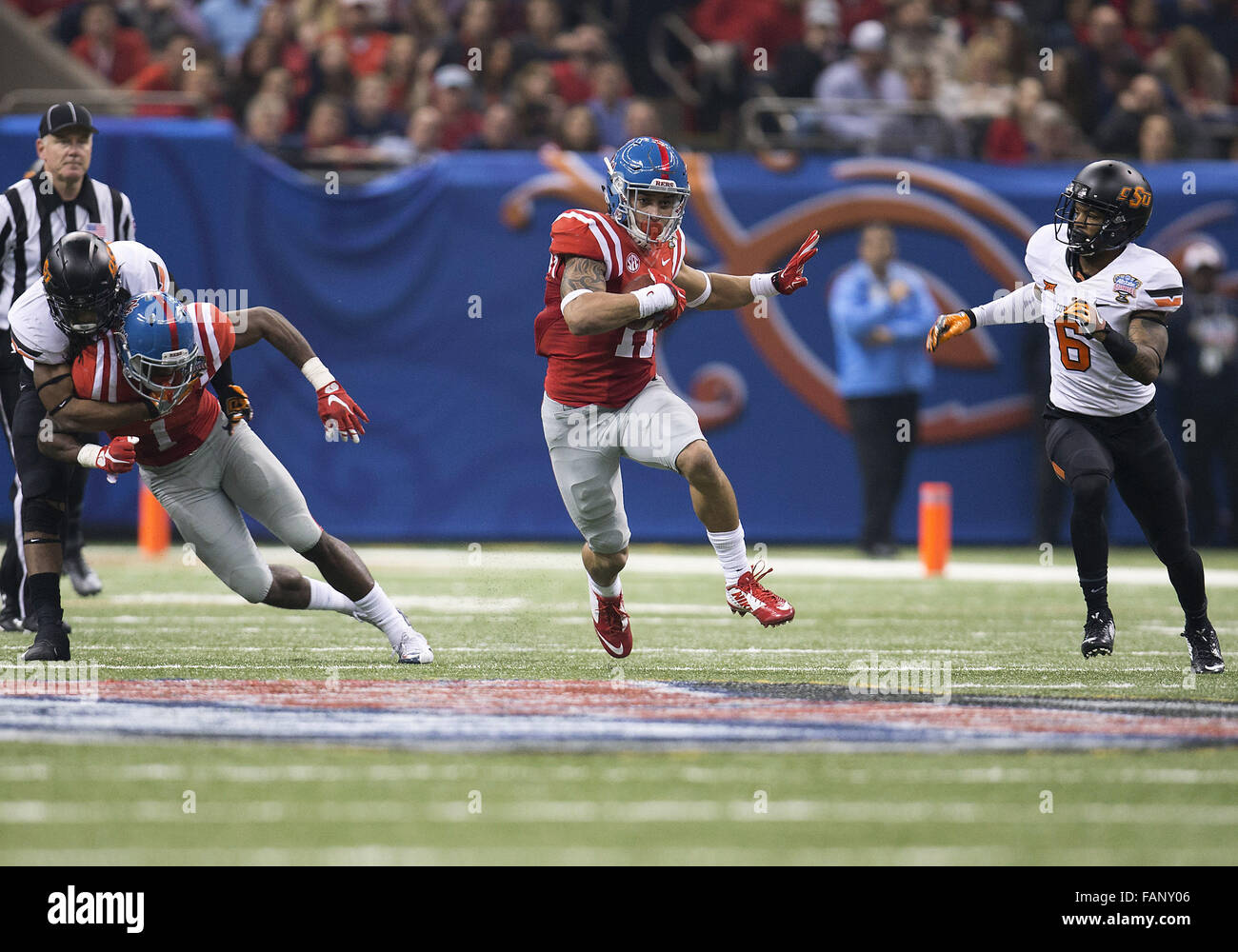 New Orleans, Louisiana, USA. 01st Jan, 2016. Ole Miss tight end Evan ...