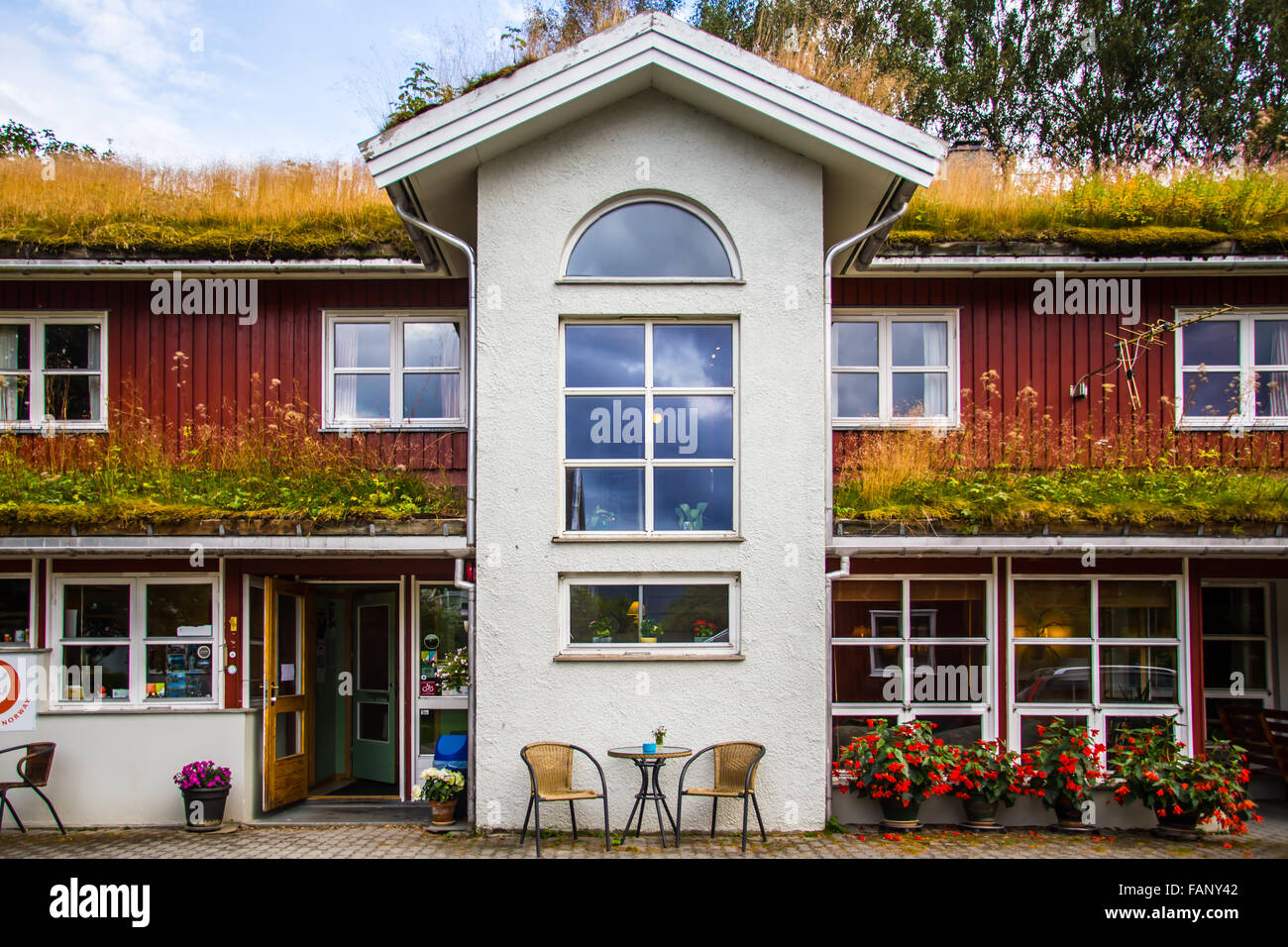 Traditional Norwegian house Stock Photo - Alamy