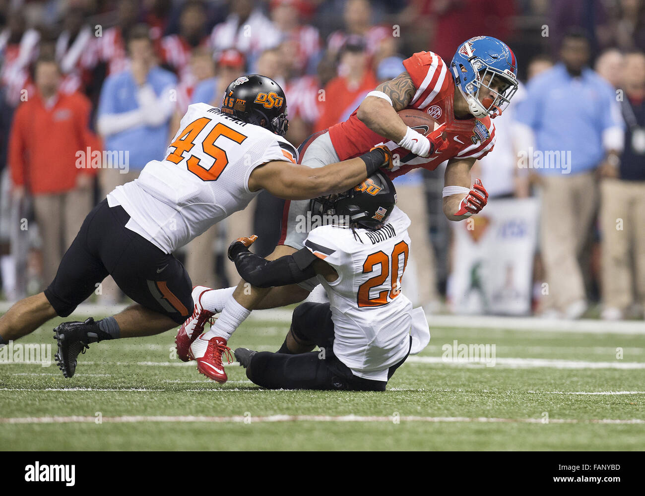 New Orleans, Louisiana, USA. 01st Jan, 2016. Ole Miss tight end Evan ...