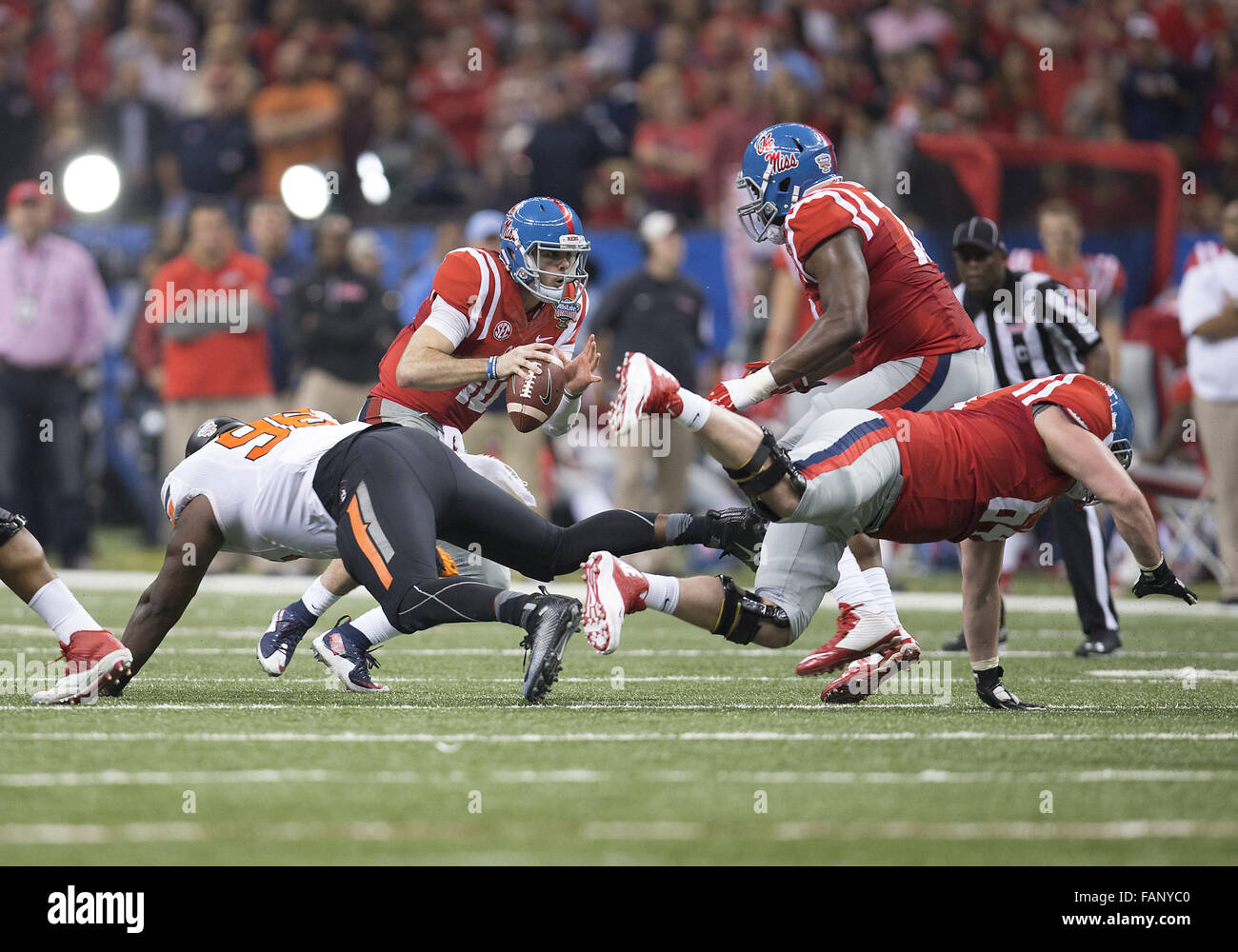 New Orleans, Louisiana, USA. 01st Jan, 2016. Ole Miss quarterback Chad ...
