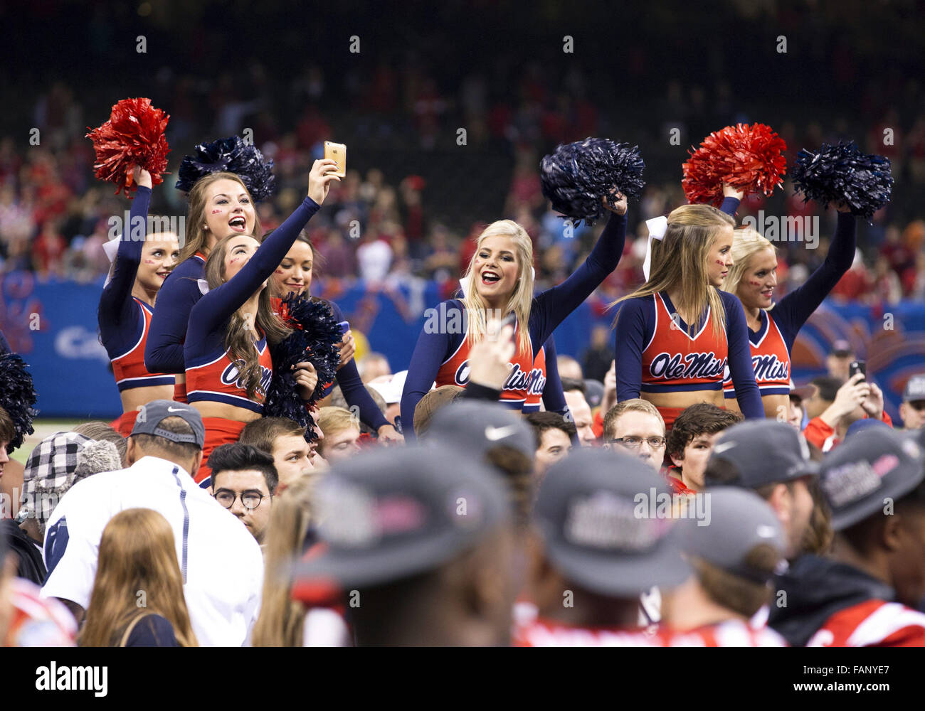 New Orleans, Louisiana, USA. 01st Jan, 2016. Ole Miss cheerleaders ...