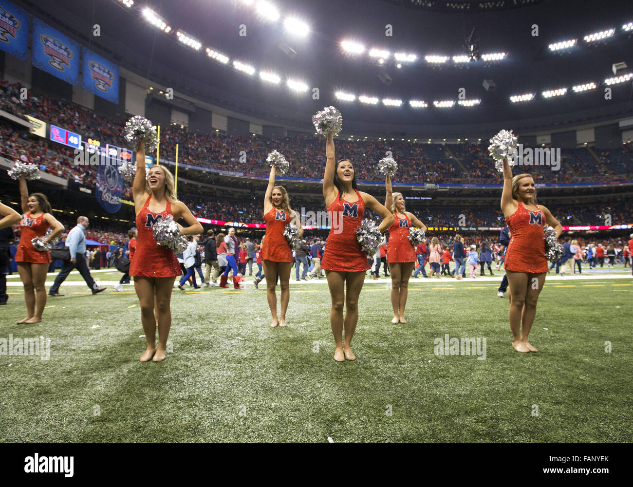 New Orleans, Louisiana, USA. 01st Jan, 2016. Ole Miss dance team ...