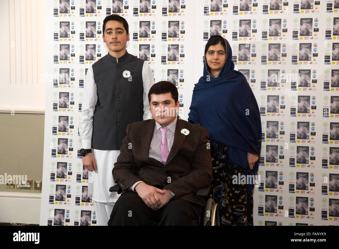 Malala Yousafzal, right with Ahmad Nawaz, left and Muhammad Ibrahim ...