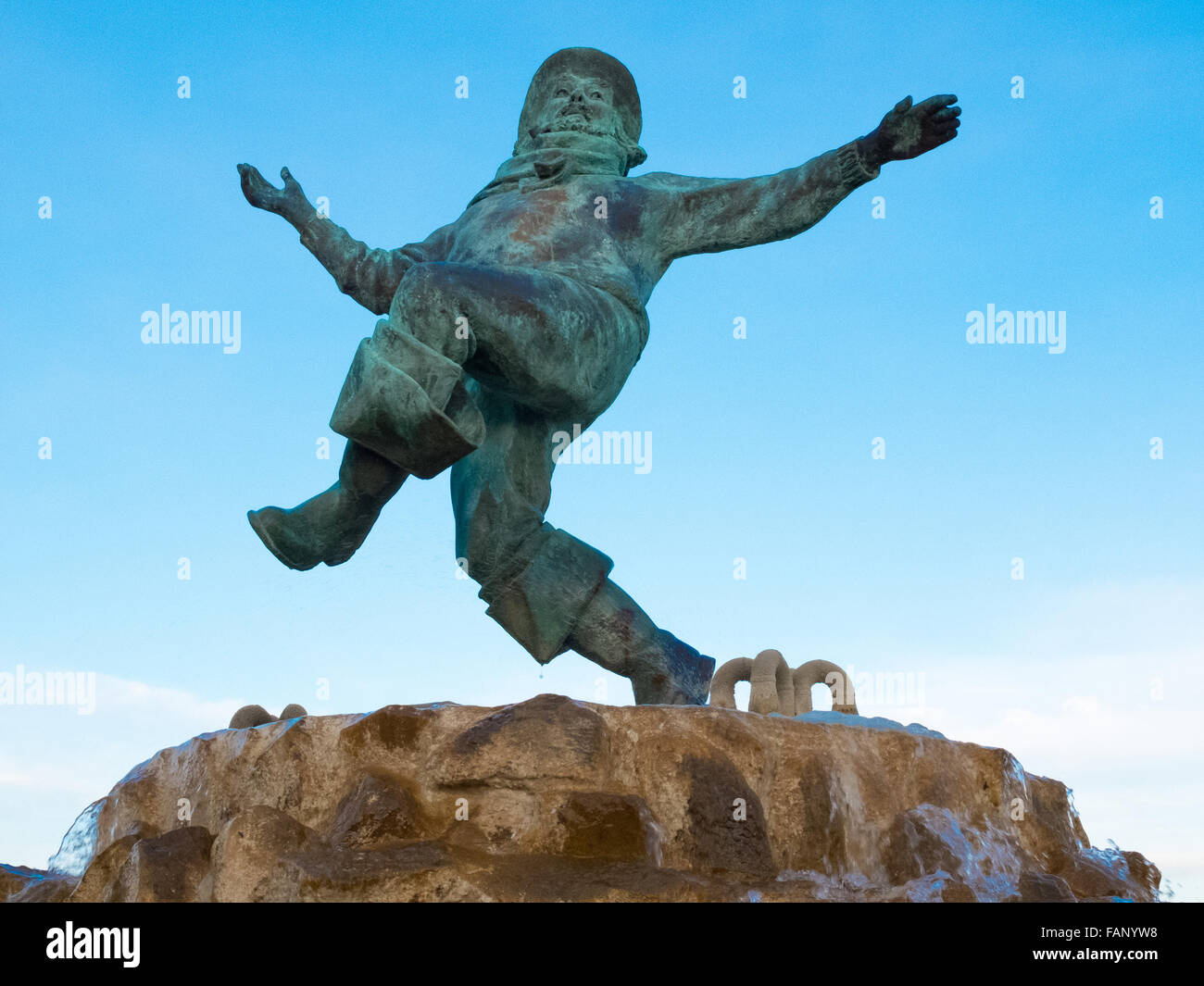 The Jolly Fisherman statue in Compass Gardens,Tower Gardens near the ...