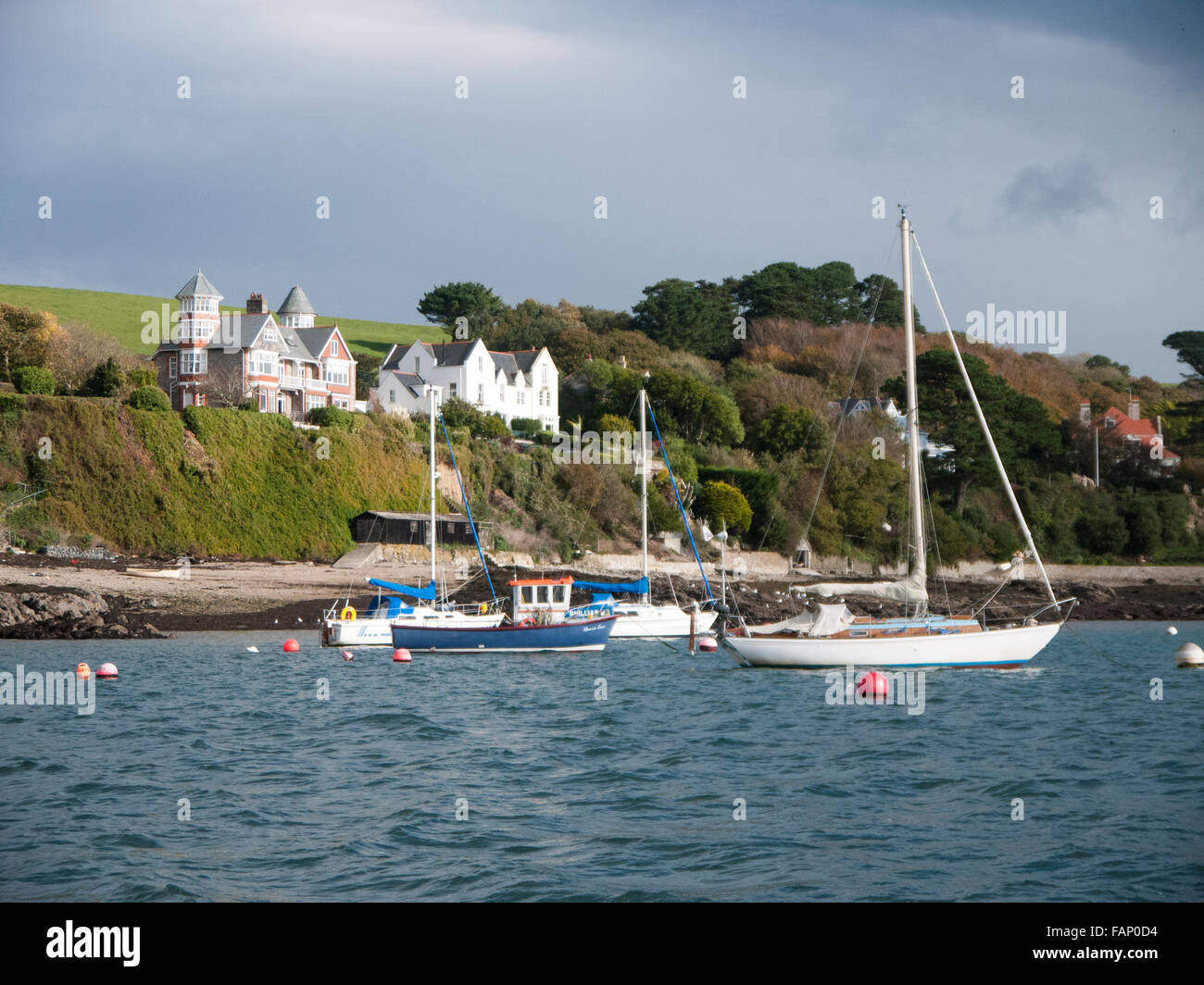 Boats on Falmouth harbour Stock Photo - Alamy