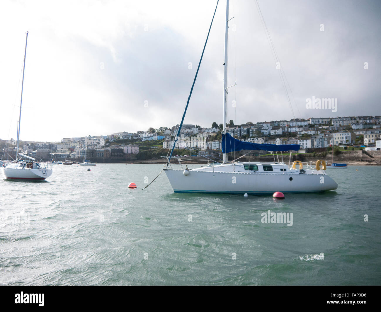 Sailing boat, yacht, Falmouth harbour Stock Photo - Alamy