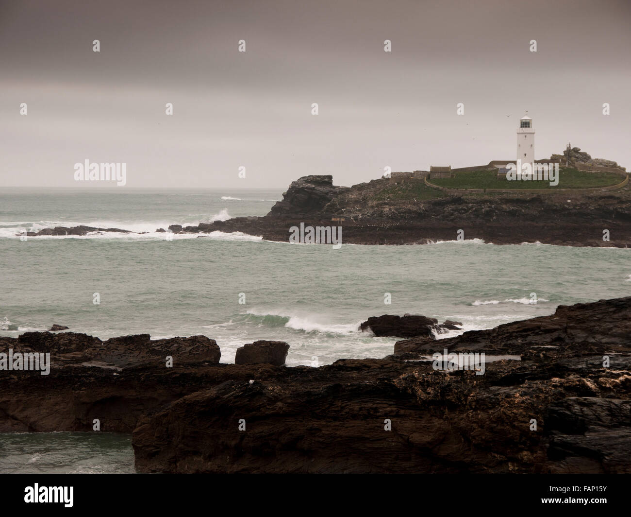 Godrevy lighthouse, St Ives bay, Cornwall Stock Photo - Alamy