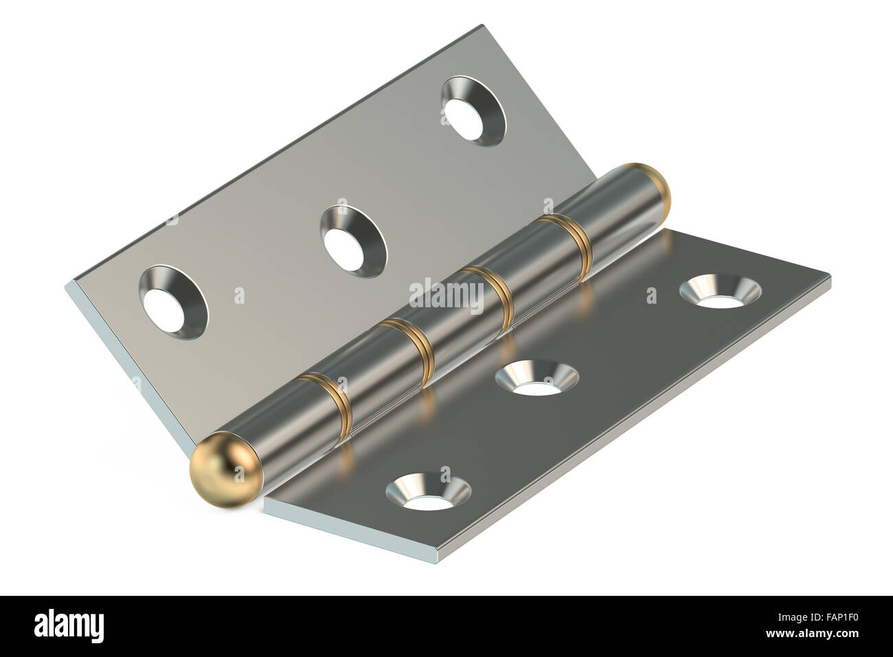 Door Hinge isolated on white background Stock Photo - Alamy
