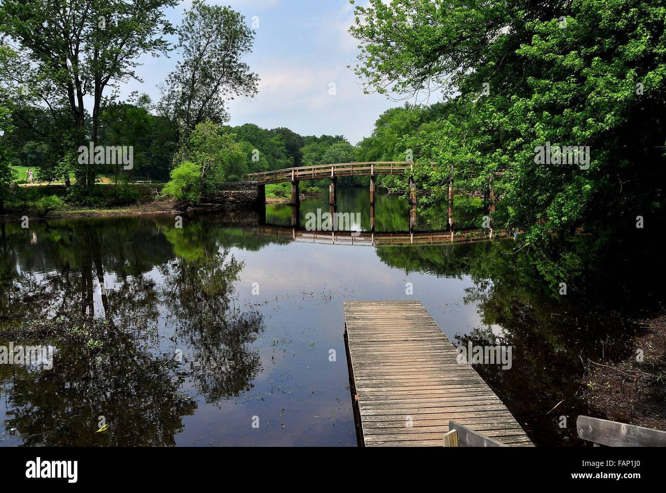 Concord, Massachusetts: Historic Old North Bridge over the Sudbury ...