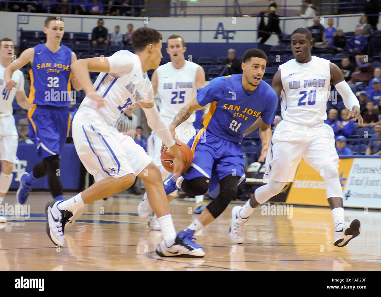Colorado Springs, Colorado, USA. 2nd Jan, 2016. San Jose State guard ...