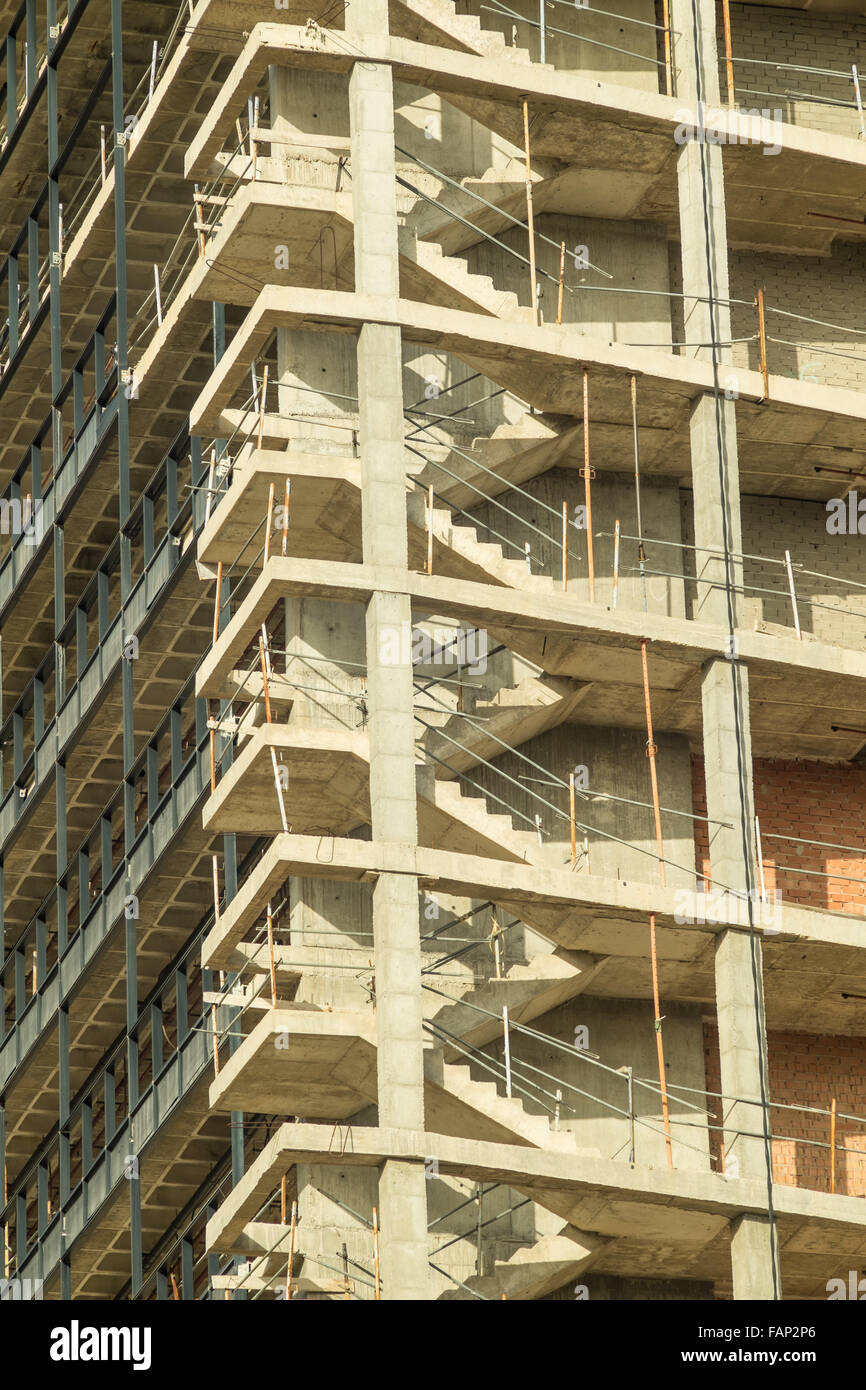 Unfinished concrete structure of a high rise building Stock Photo - Alamy