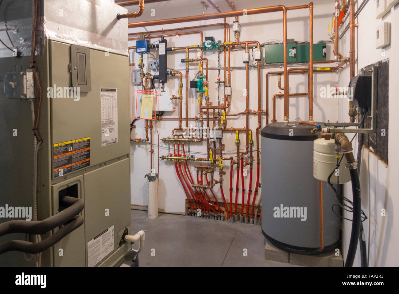 energy efficient home floor heating system Stock Photo - Alamy