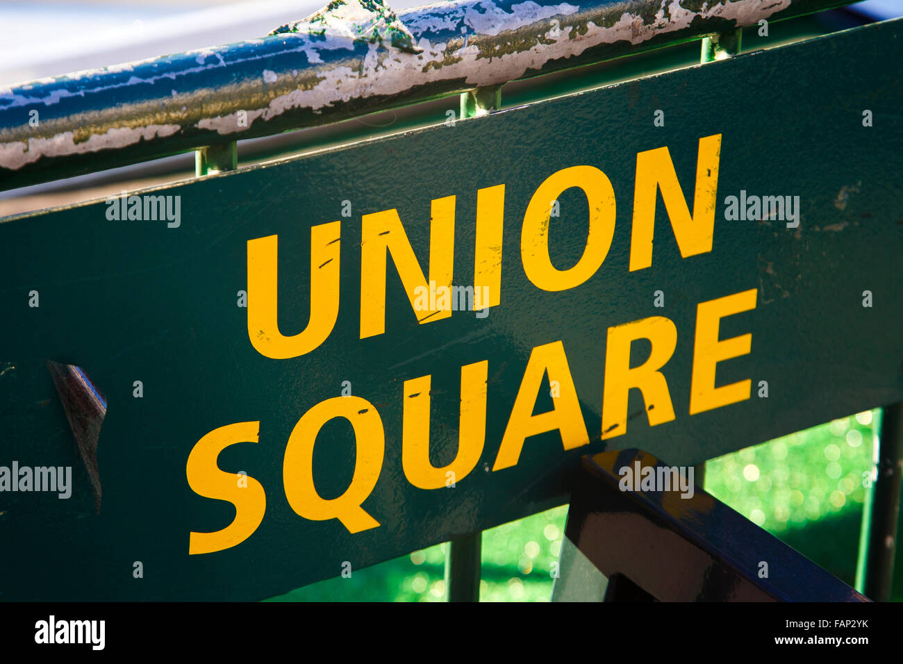 Sign for Union Square in San Francisco, California Stock Photo - Alamy