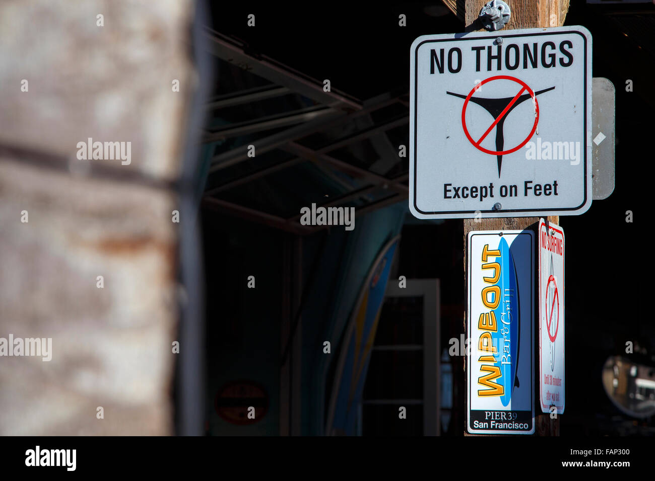 No thongs sign hi-res stock photography and images - Alamy