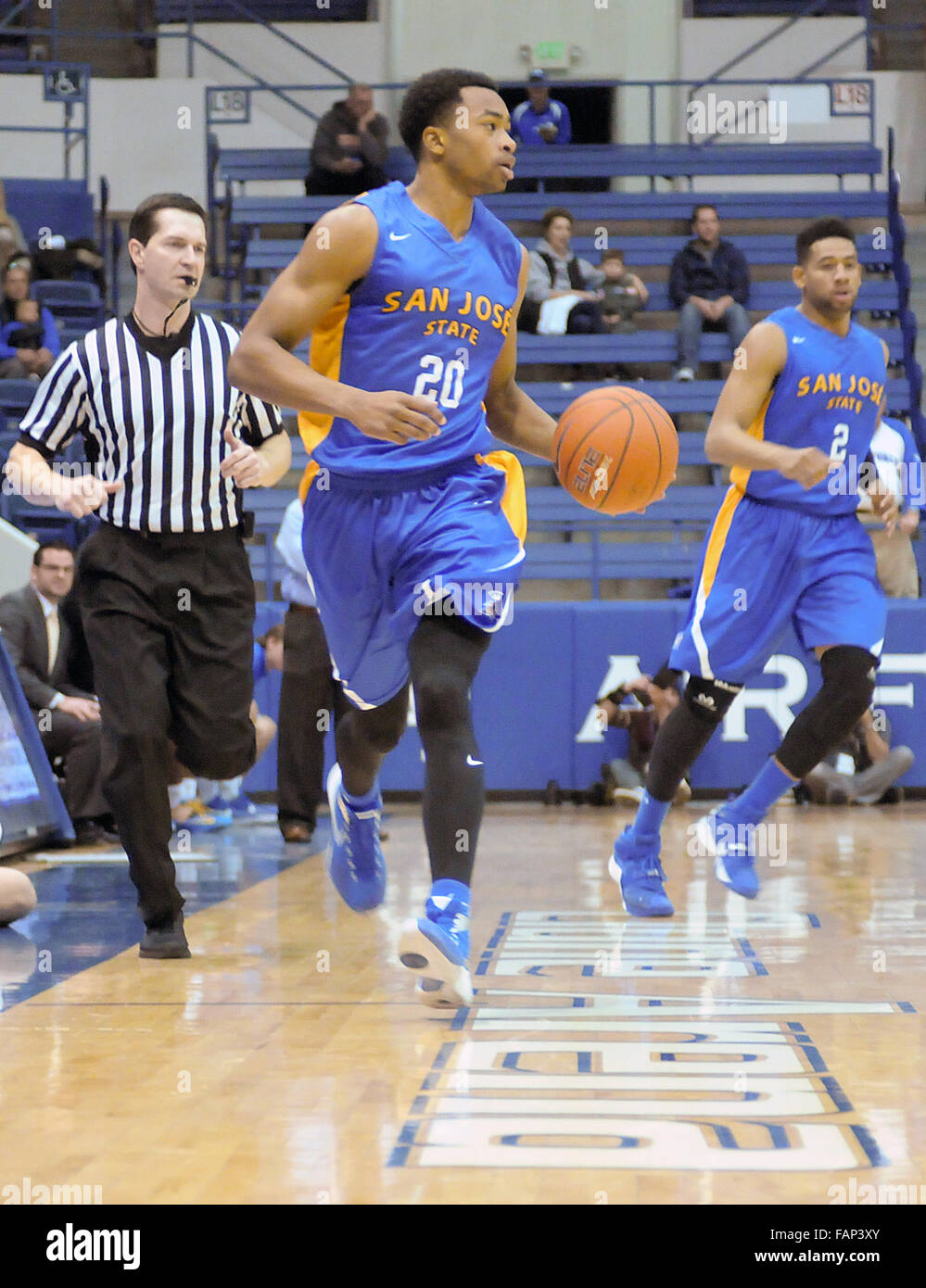 Colorado Springs, Colorado, USA. 2nd Jan, 2016. San Jose State guard ...