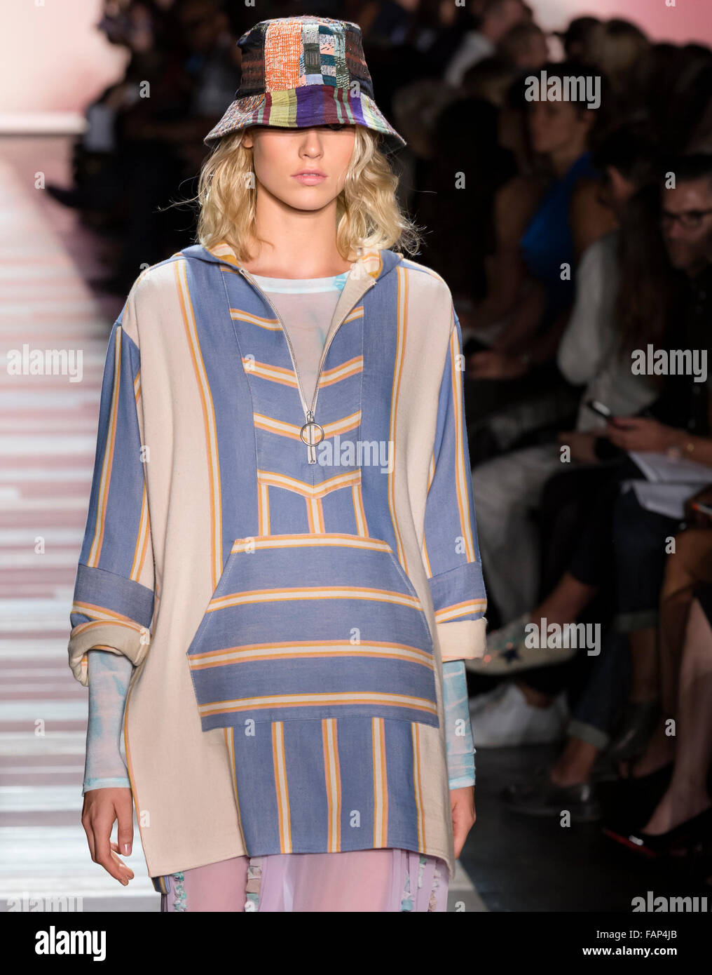 New York, NY - September 10, 2015: Charlene Hogger walks the runway at ...