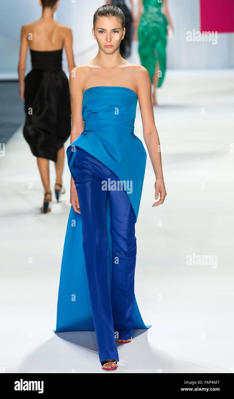 New York, NY - September 12, 2015: Laura Julie walks the runway at the ...