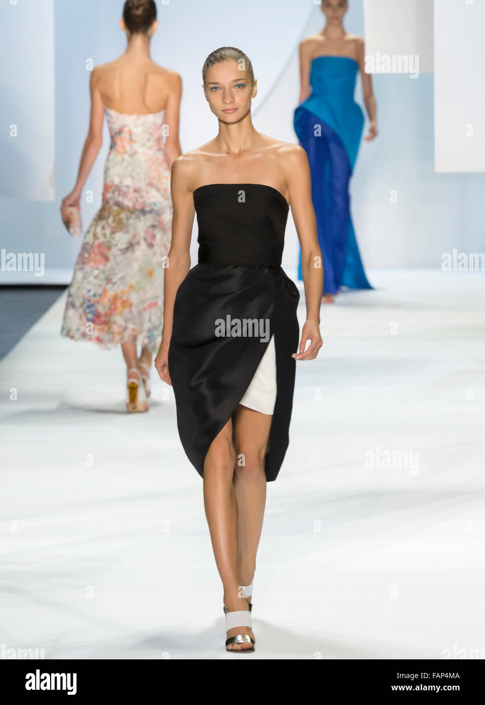 New York, NY - September 12, 2015: Sija Titko walks the runway at the ...