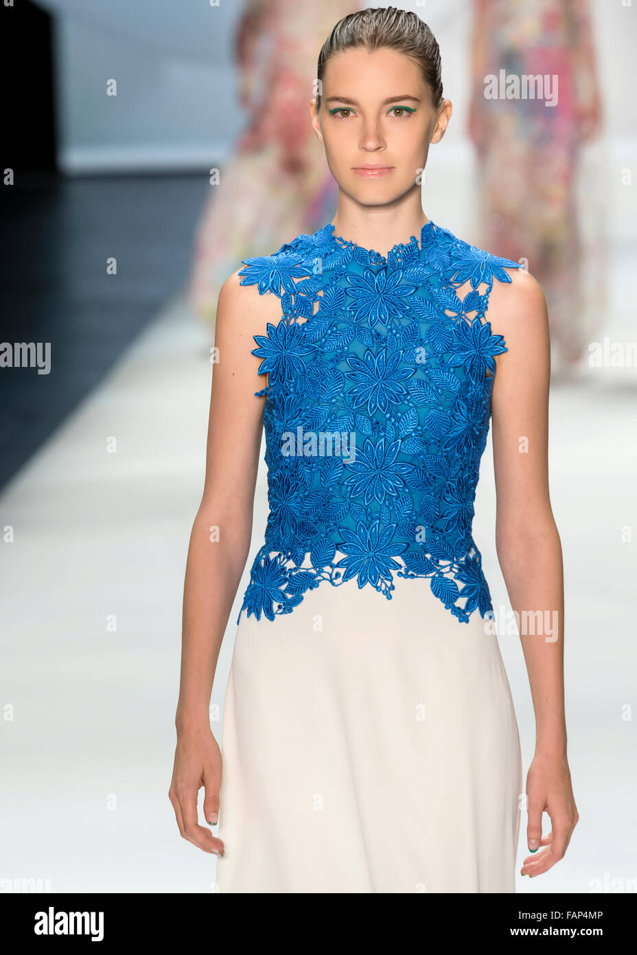 New York, NY - September 12, 2015: Eliza Hartmann walks the runway at ...