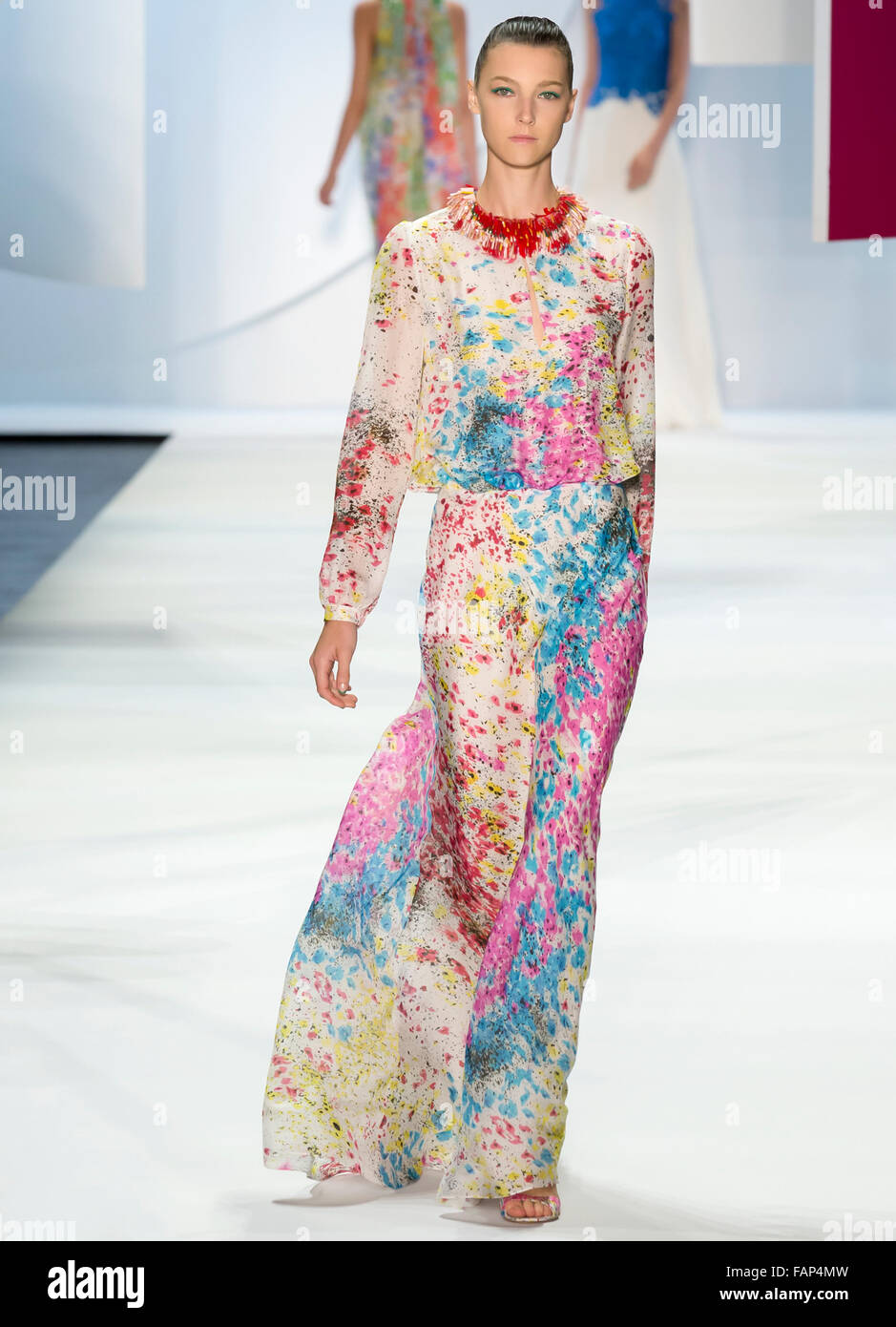 New York, NY - September 12, 2015: Stephanie Joy Field walks the runway ...