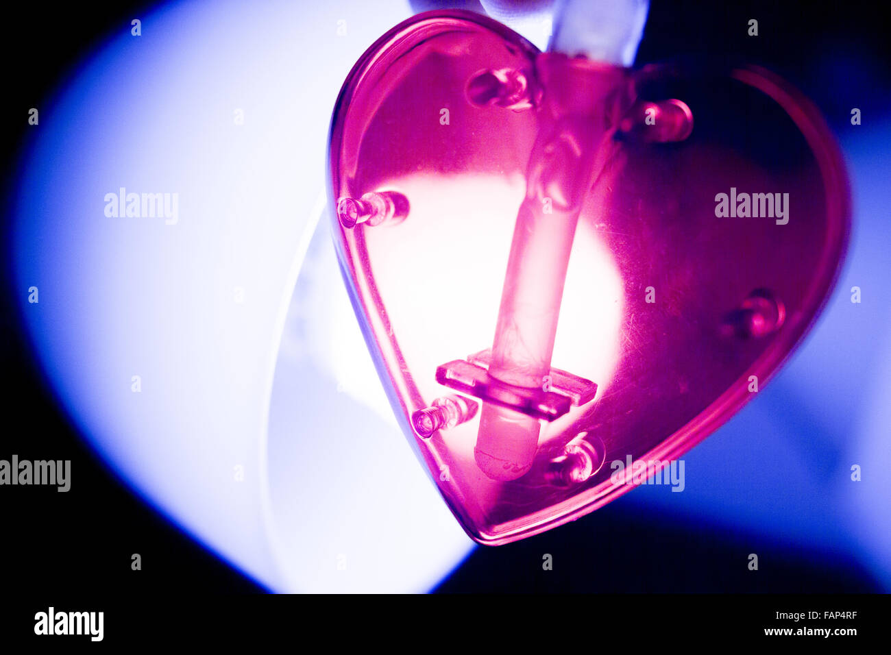 Valentine's Day pink love heart shape artistic color photo Stock Photo ...