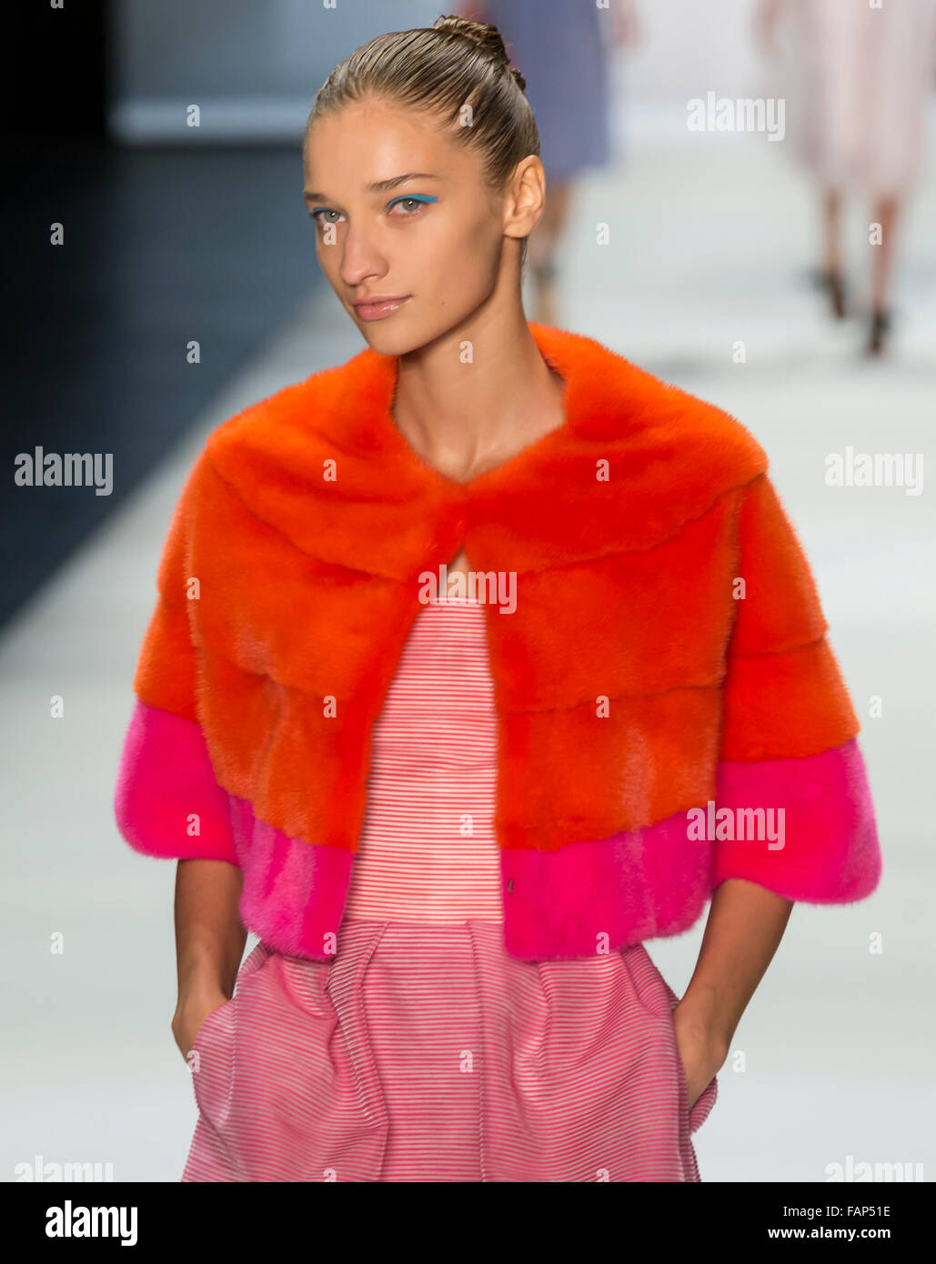 New York, NY - September 12, 2015: Sija Titko walks the runway at the ...