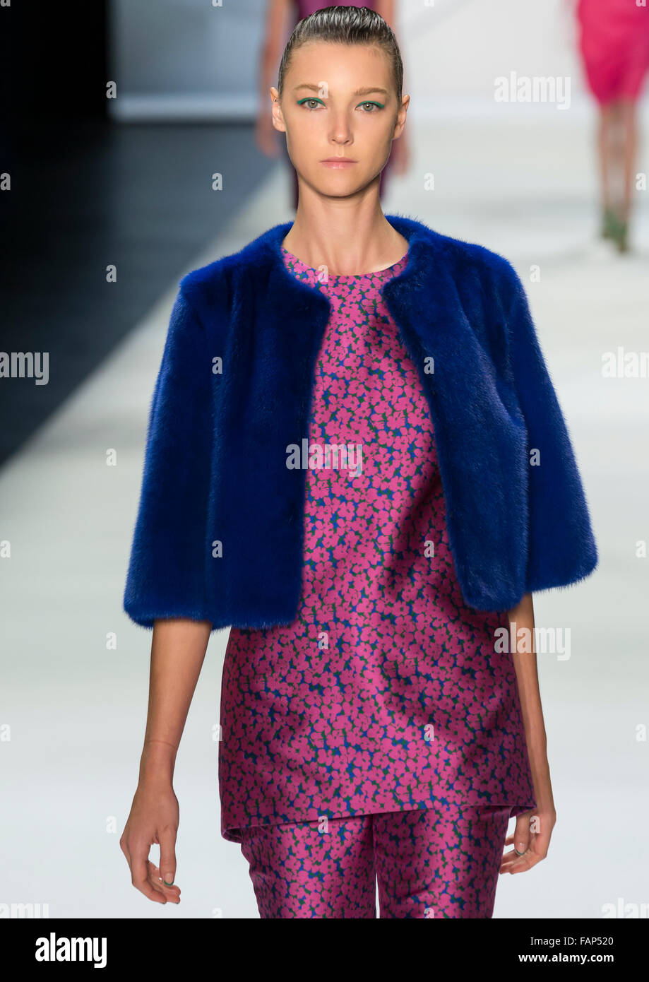 New York, NY - September 12, 2015: Stephanie Joy Field walks the runway ...