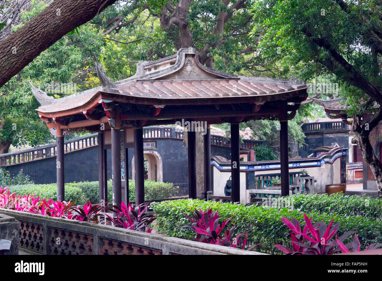 Pavilion and bridge inside Shilin Official Residence, the former home ...