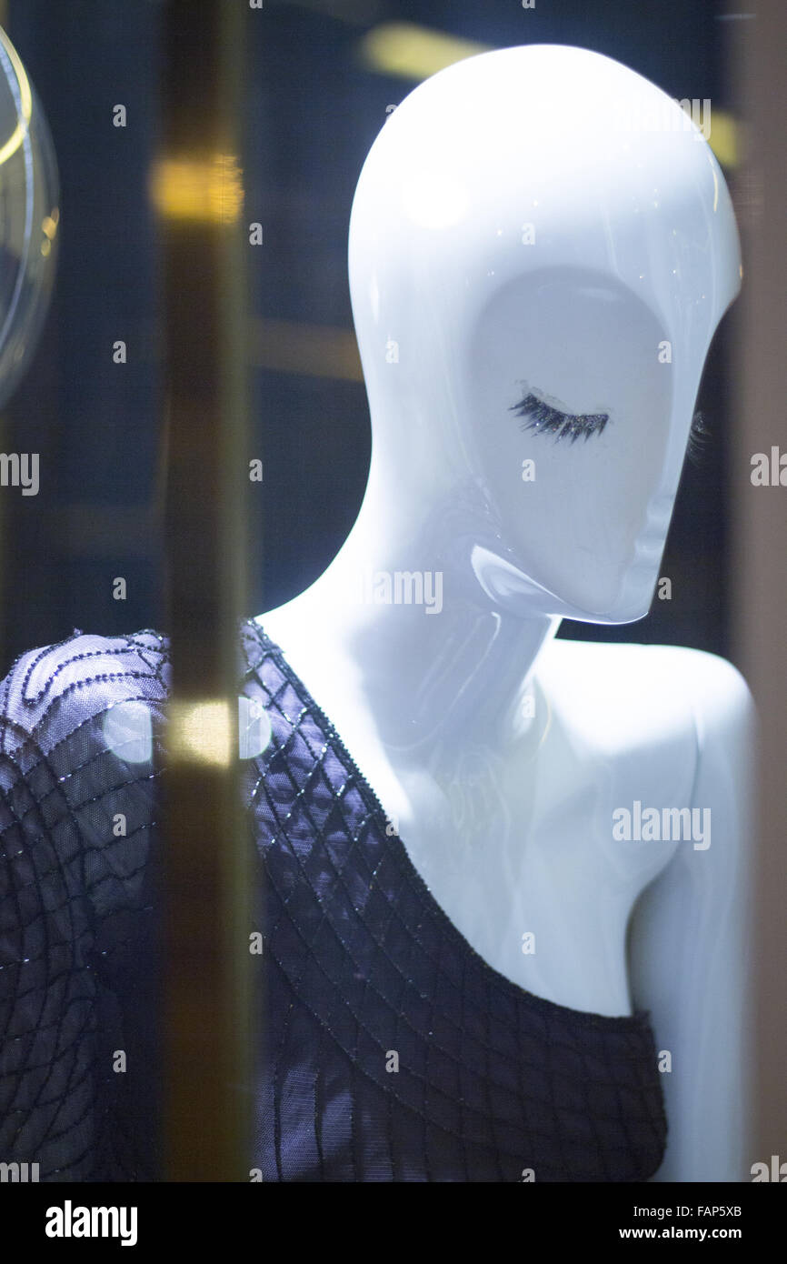 Women's clothes fashion store mannequin wearing modern stylish clothing ...