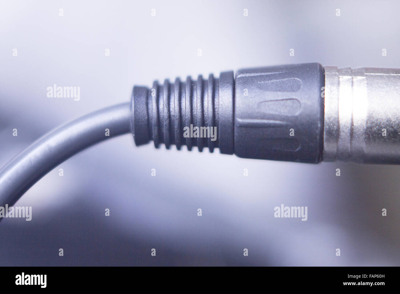 XLR professional sound audio cable socket plug photo Stock Photo - Alamy
