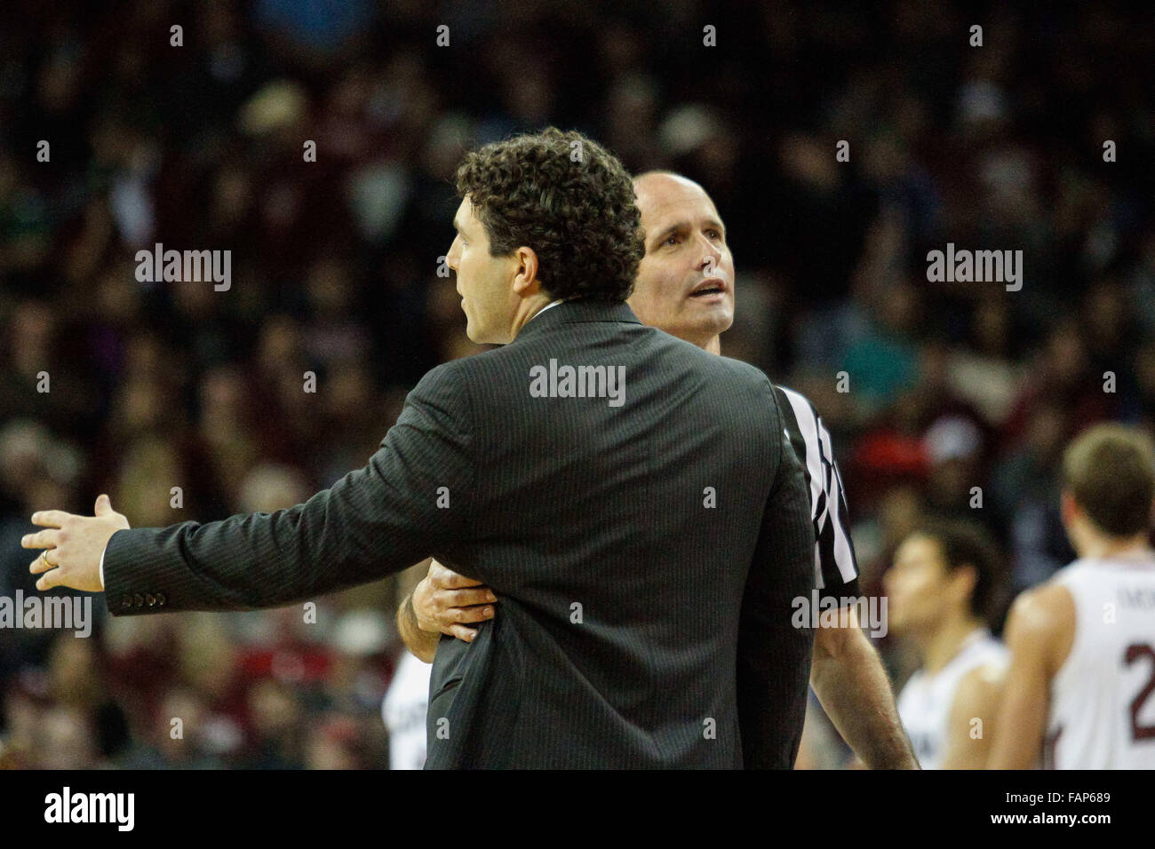 Columbia, SC, USA. 2nd Jan, 2016. head coach Josh Pastner of the ...