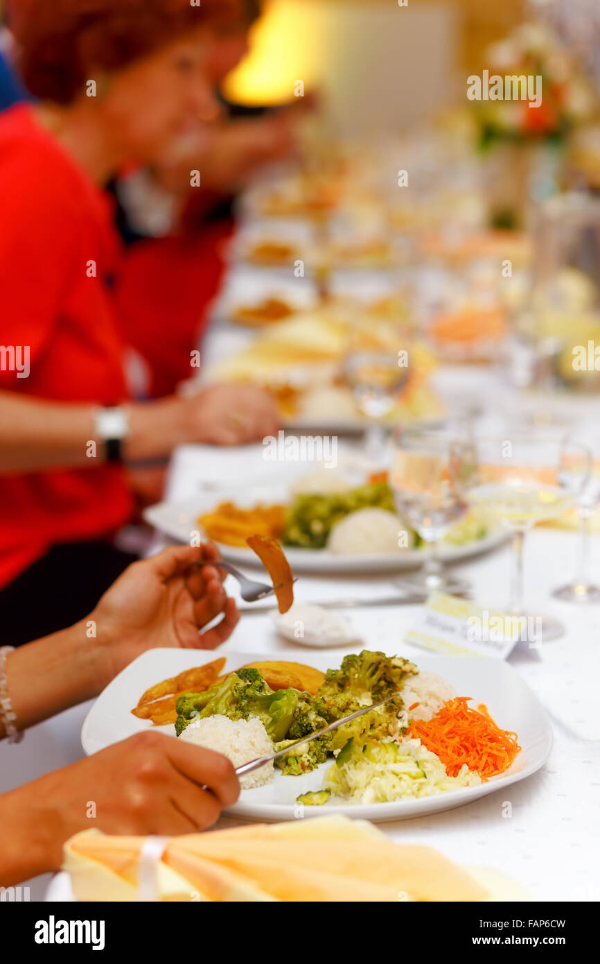 Table setting for an wedding reception. White background Stock Photo ...