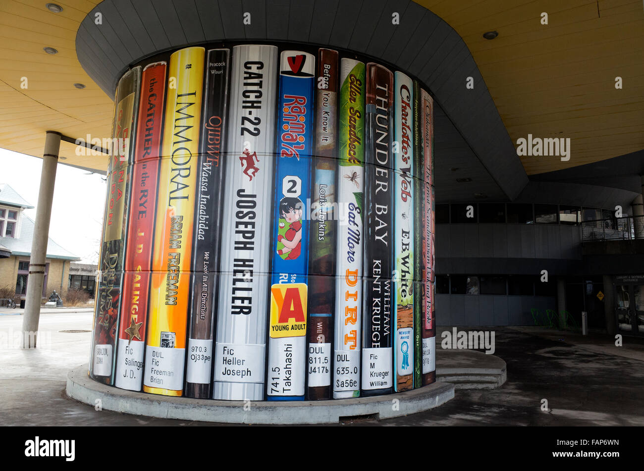 Modern advertisement for the Duluth Public Library displaying lifesize ...