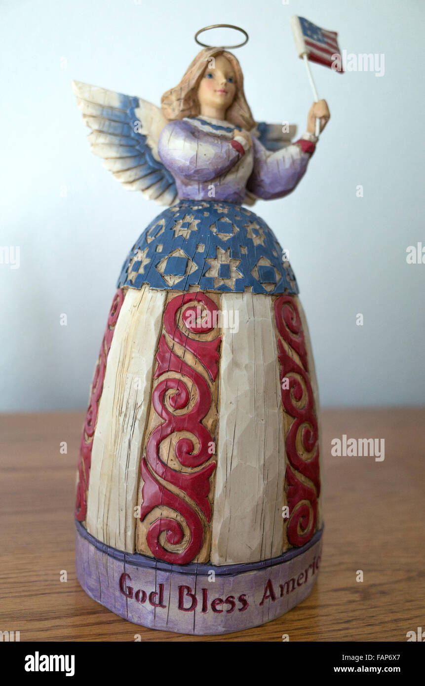Jim Shore Heartwood Creek Patriotic Angel with American Flag God Bless ... Jim Shore Heartwood Creek Patriotic Angel with American Flag God Bless ...