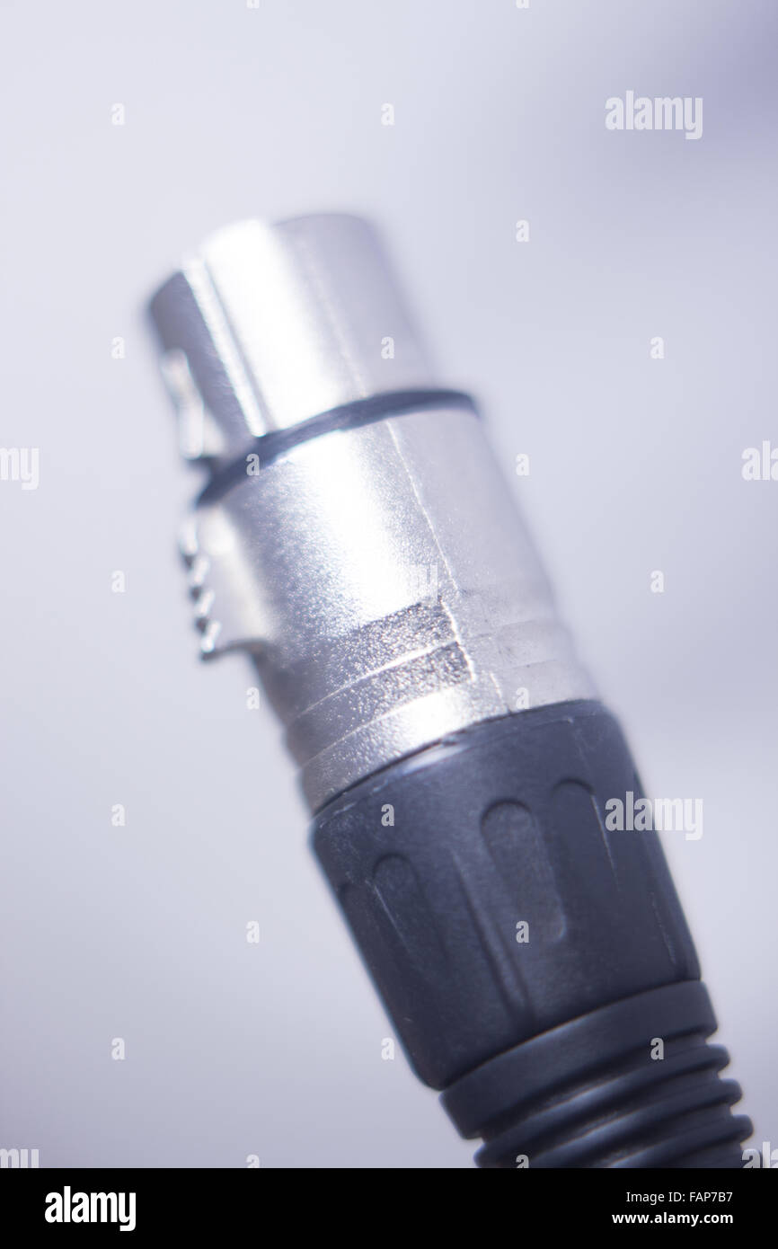 XLR professional sound audio cable socket plug photo Stock Photo - Alamy
