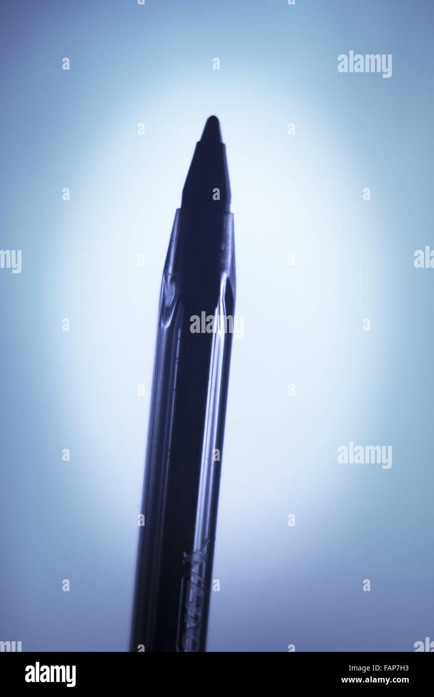Plastic disposable biro pen isolated studio shot photo Stock Photo - Alamy