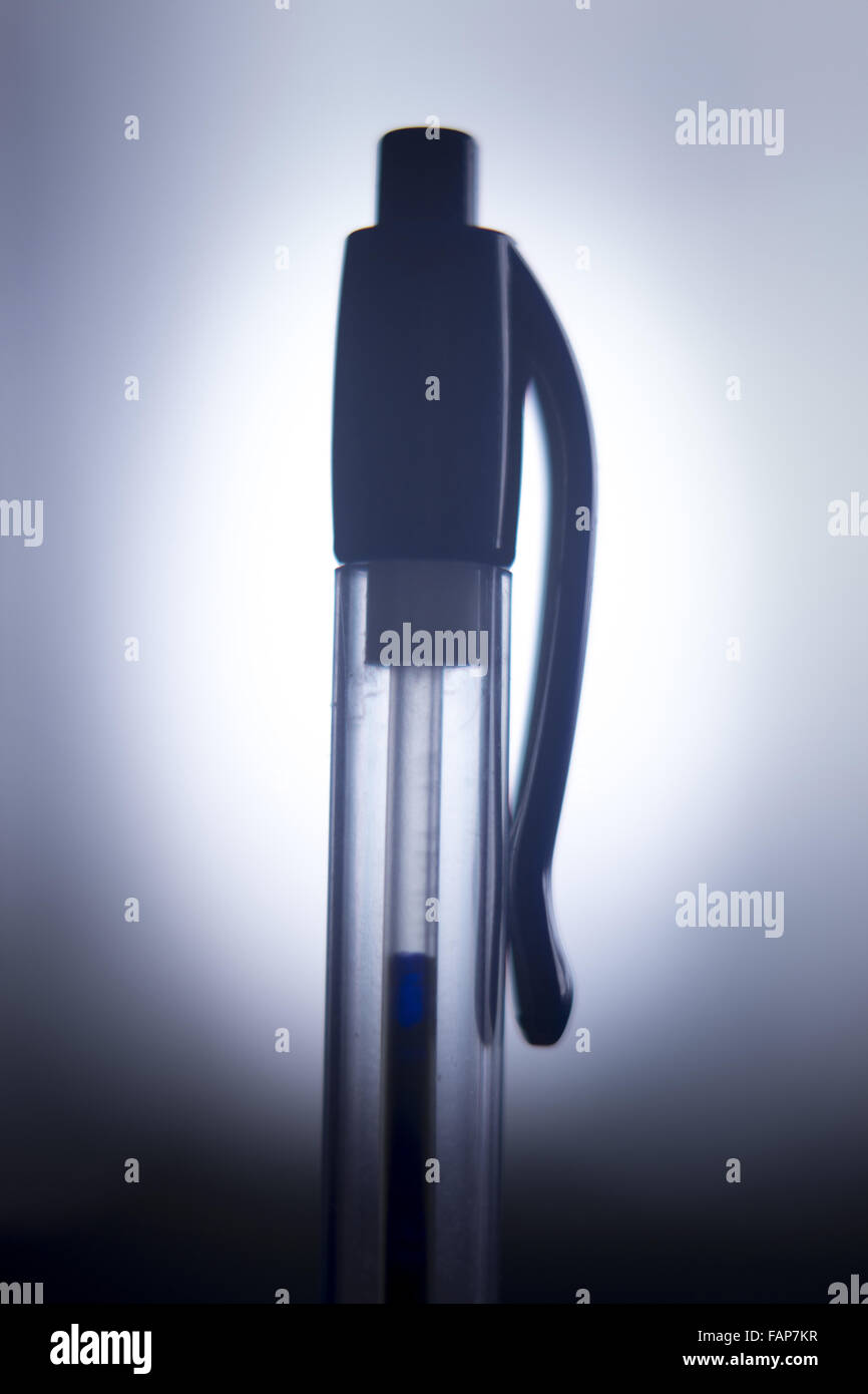 Plastic disposable biro pen isolated studio shot photo Stock Photo - Alamy