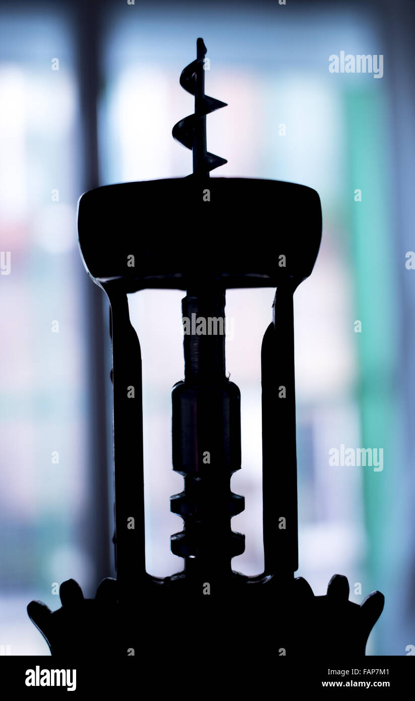 Cork screw wine bottle opener photo Stock Photo - Alamy