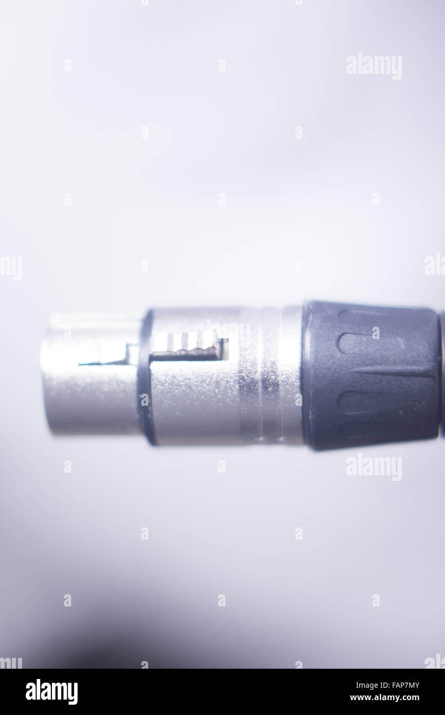XLR professional sound audio cable socket plug photo Stock Photo - Alamy