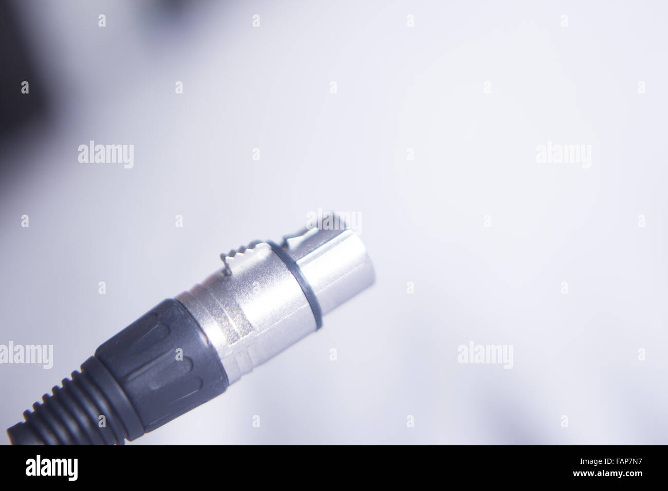 XLR professional sound audio cable socket plug photo Stock Photo - Alamy