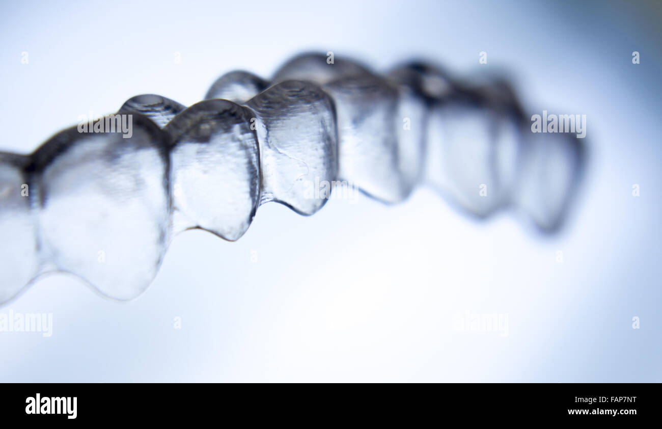 Invisible dental aligners modern tooth brackets transparent teeth ...