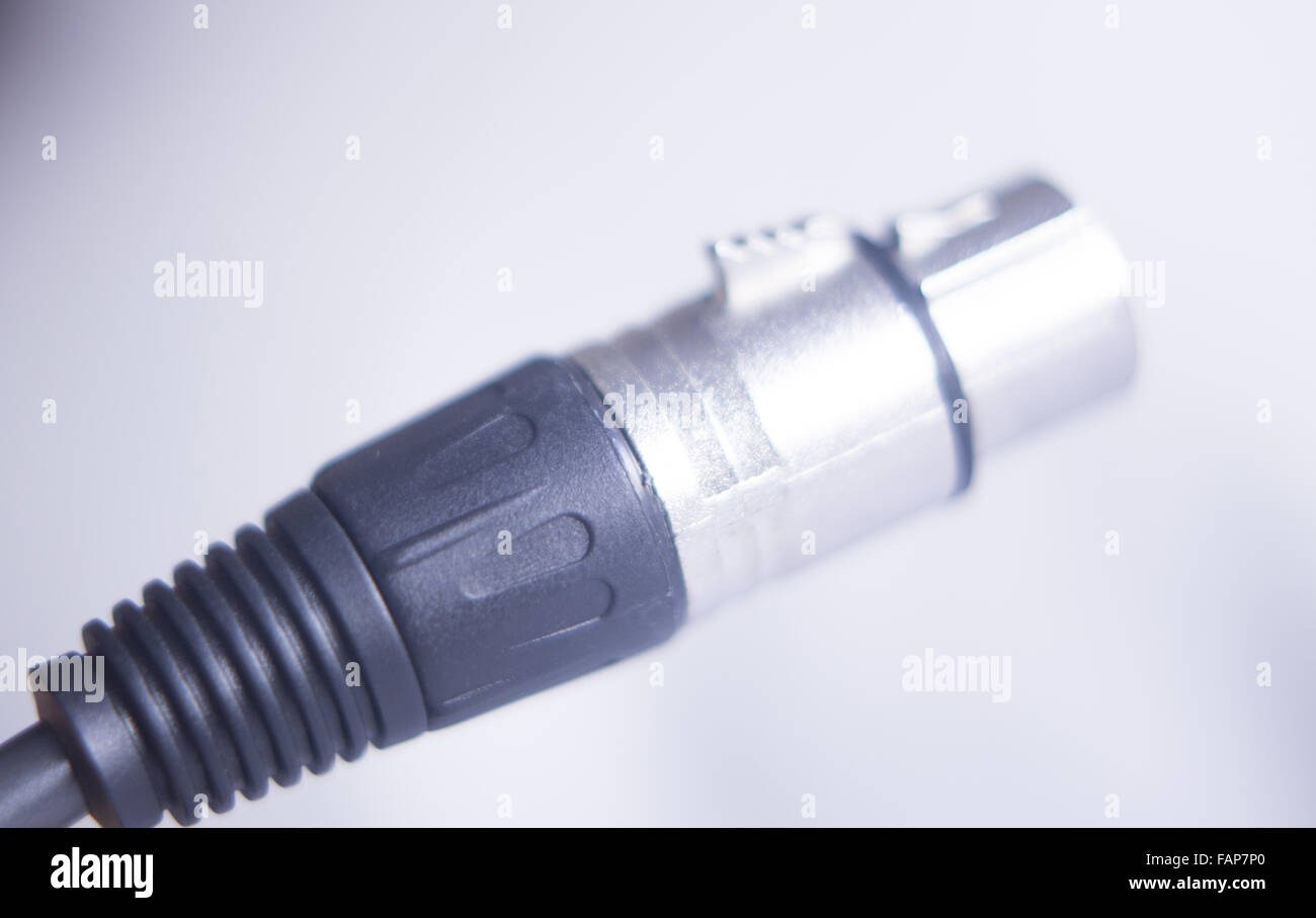 XLR professional sound audio cable socket plug photo Stock Photo - Alamy
