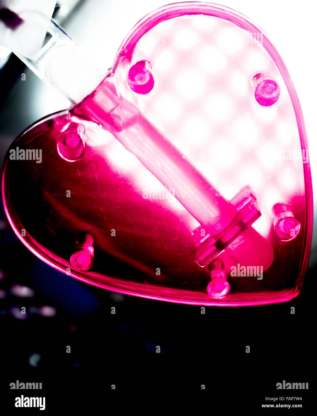 Valentine's Day pink love heart shape artistic color photo Stock Photo ...