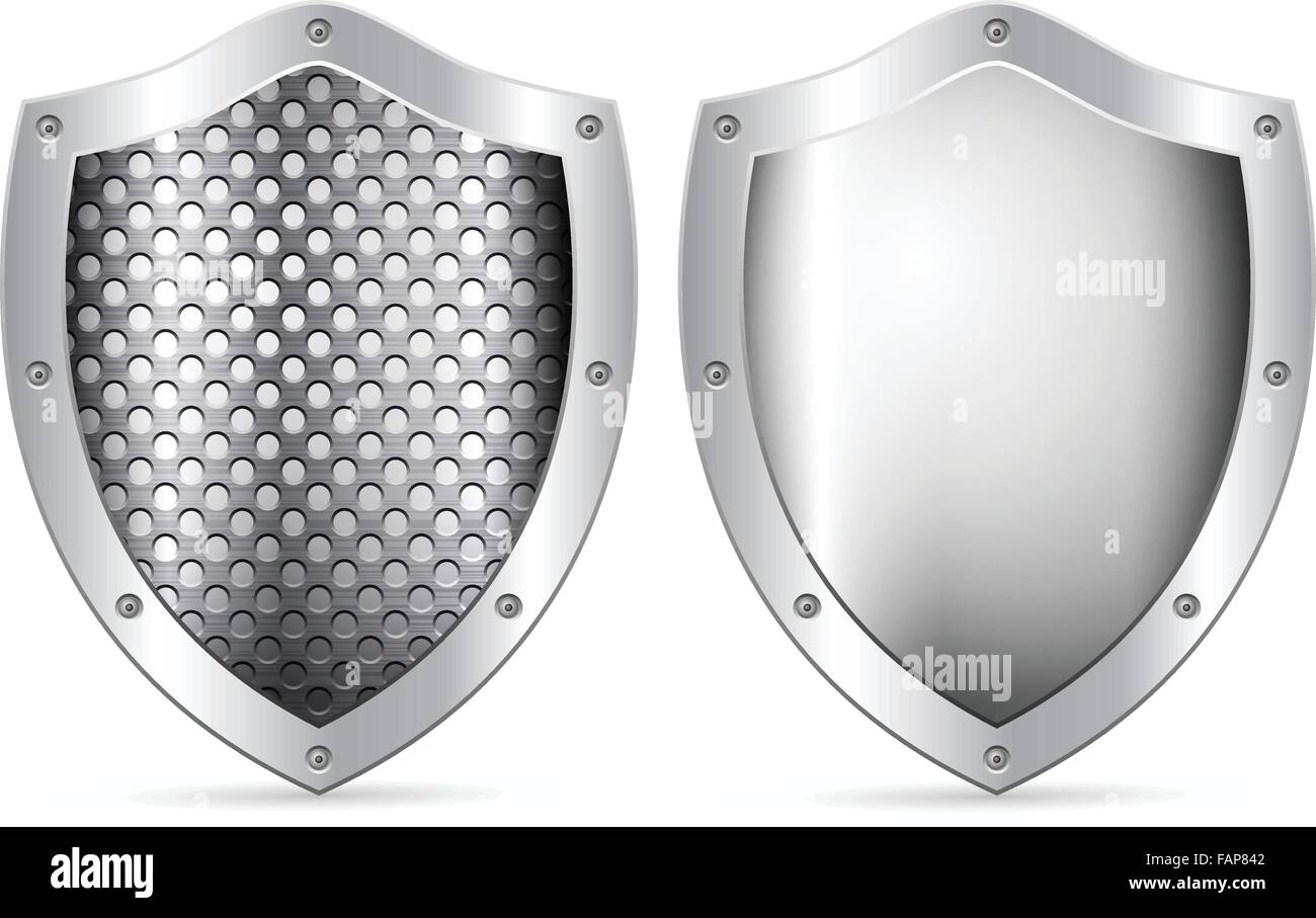 Two shield on a white background. Vector illustration Stock Vector ...