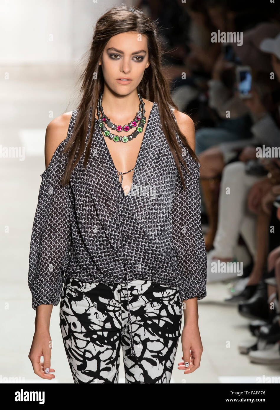 New York, NY - September 11, 2015: Courtney Lee walks the runway at ...