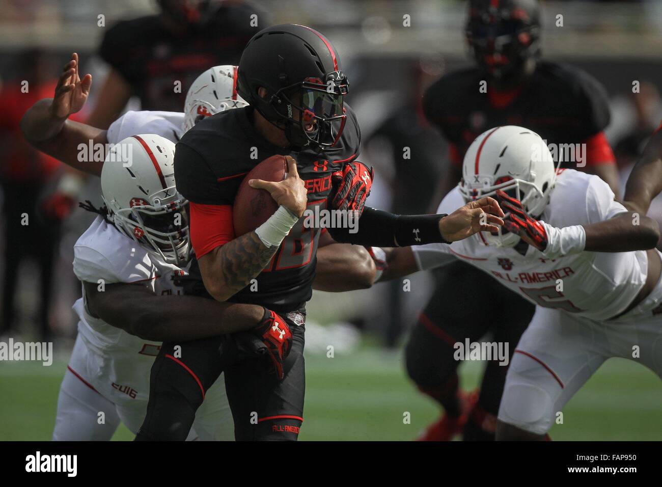 Orlando, Florida, USA. 2nd Jan, 2016. Quarterback Jarrett Guarantano is ...