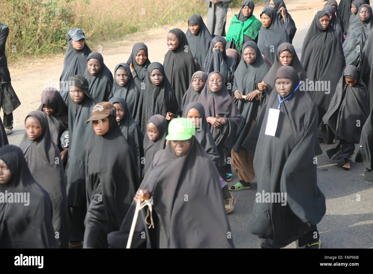 Nigerian Shiites marching at Kaduna road Stock Photo - Alamy